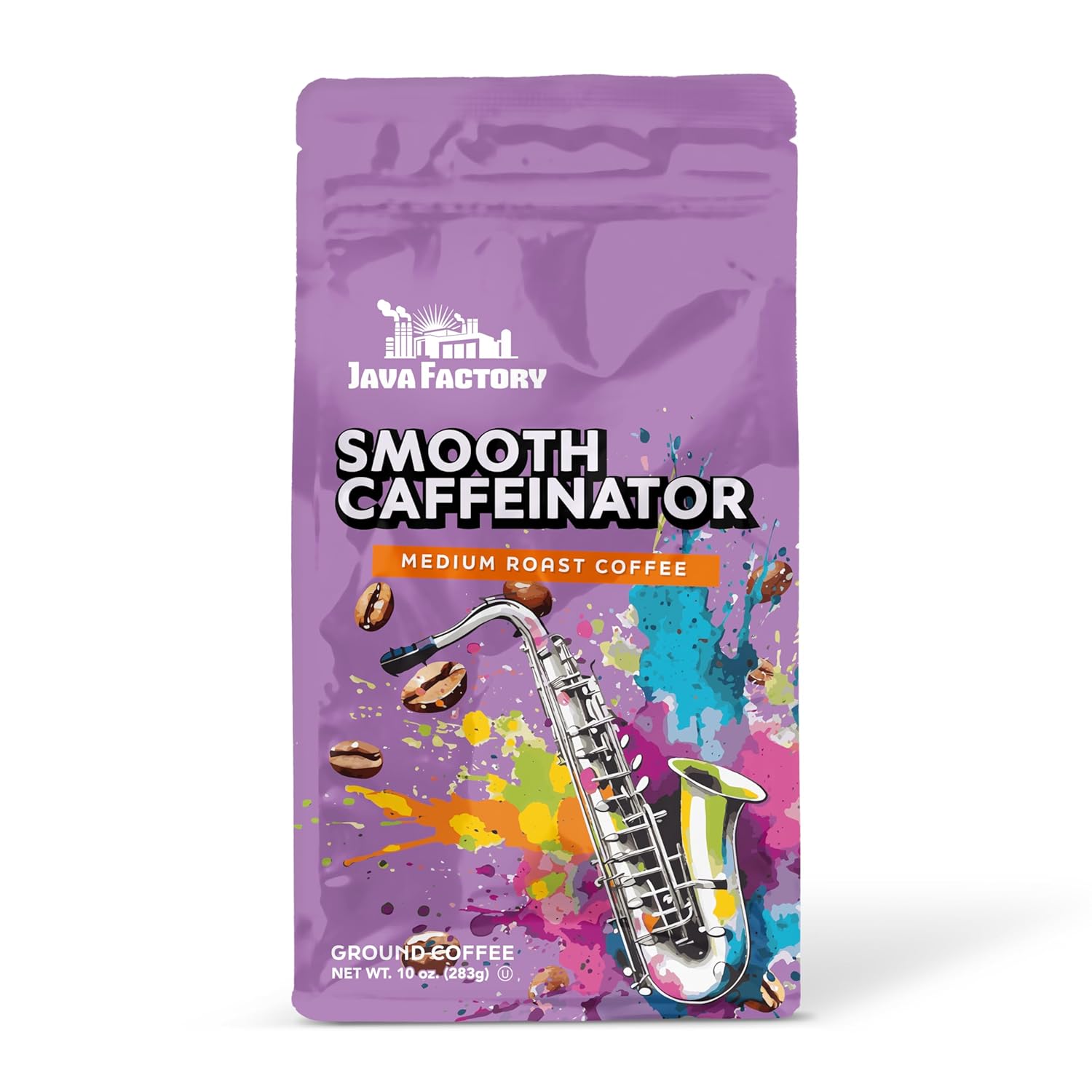 Java Factory Smooth Caffeinator Flavored Ground Coffee - 10 oz - Two ...