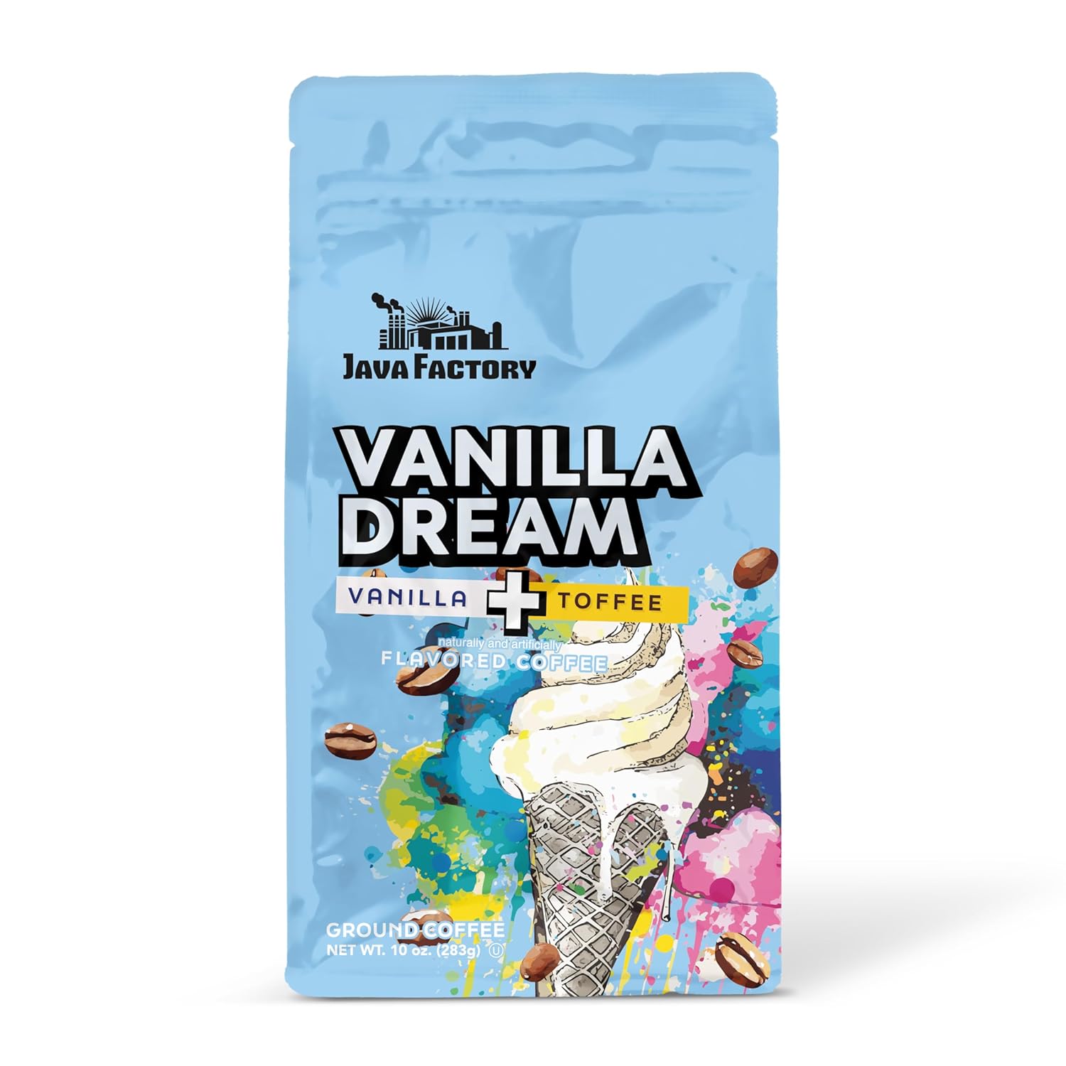 Java Factory Vanilla Dream Flavored Ground Coffee - 10 oz - Two Rivers ...