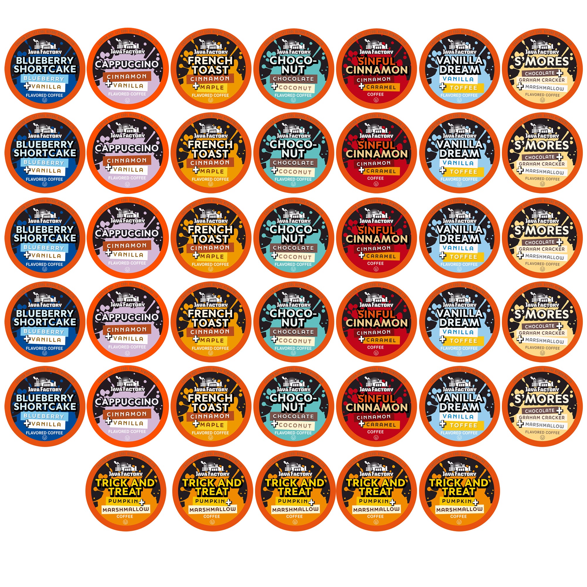 Java Factory Roasters Flavored Coffee Pods Variety Pack - 40 - Two ...