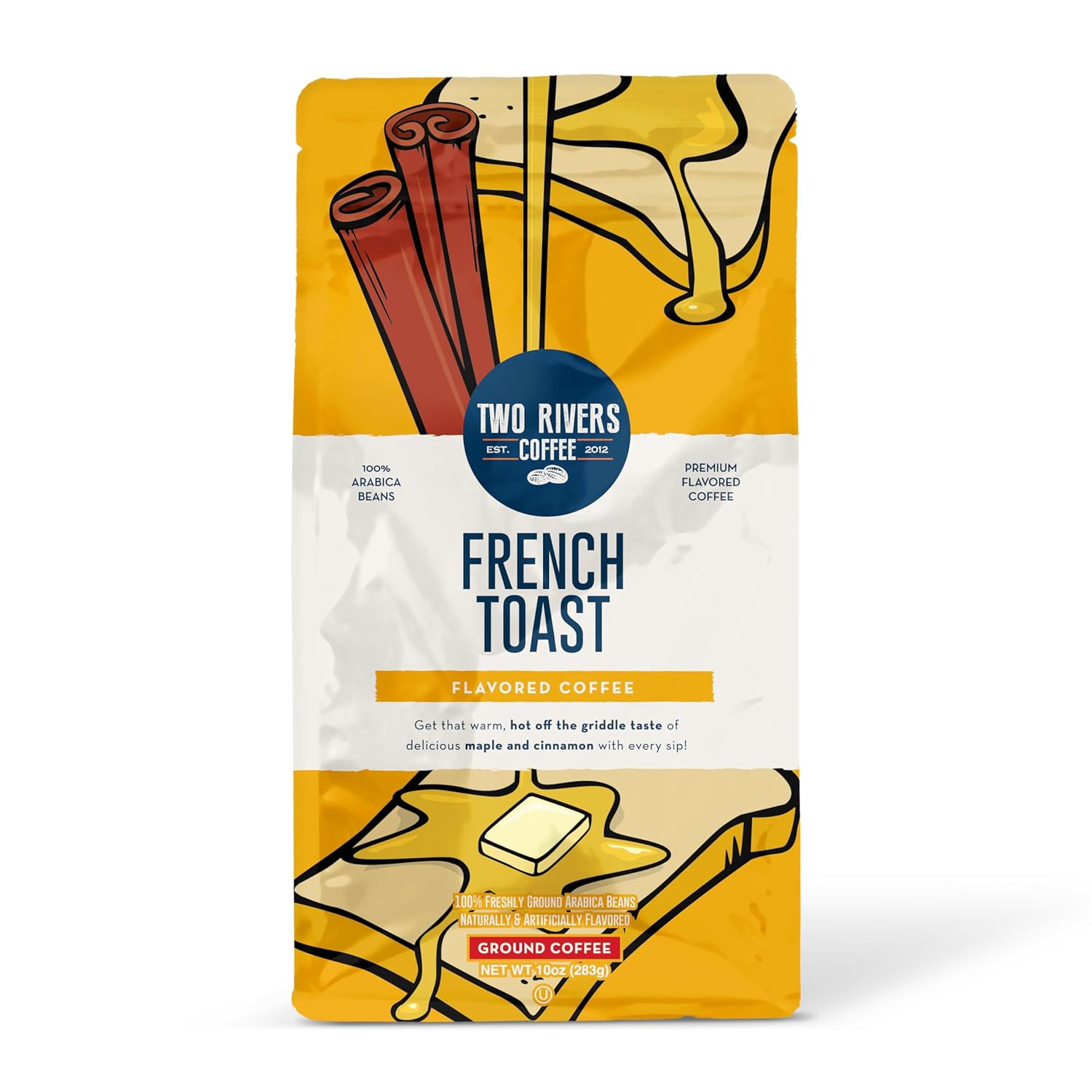 Two Rivers Coffee French Toast Flavored Ground Coffee - 10 oz - Two ...