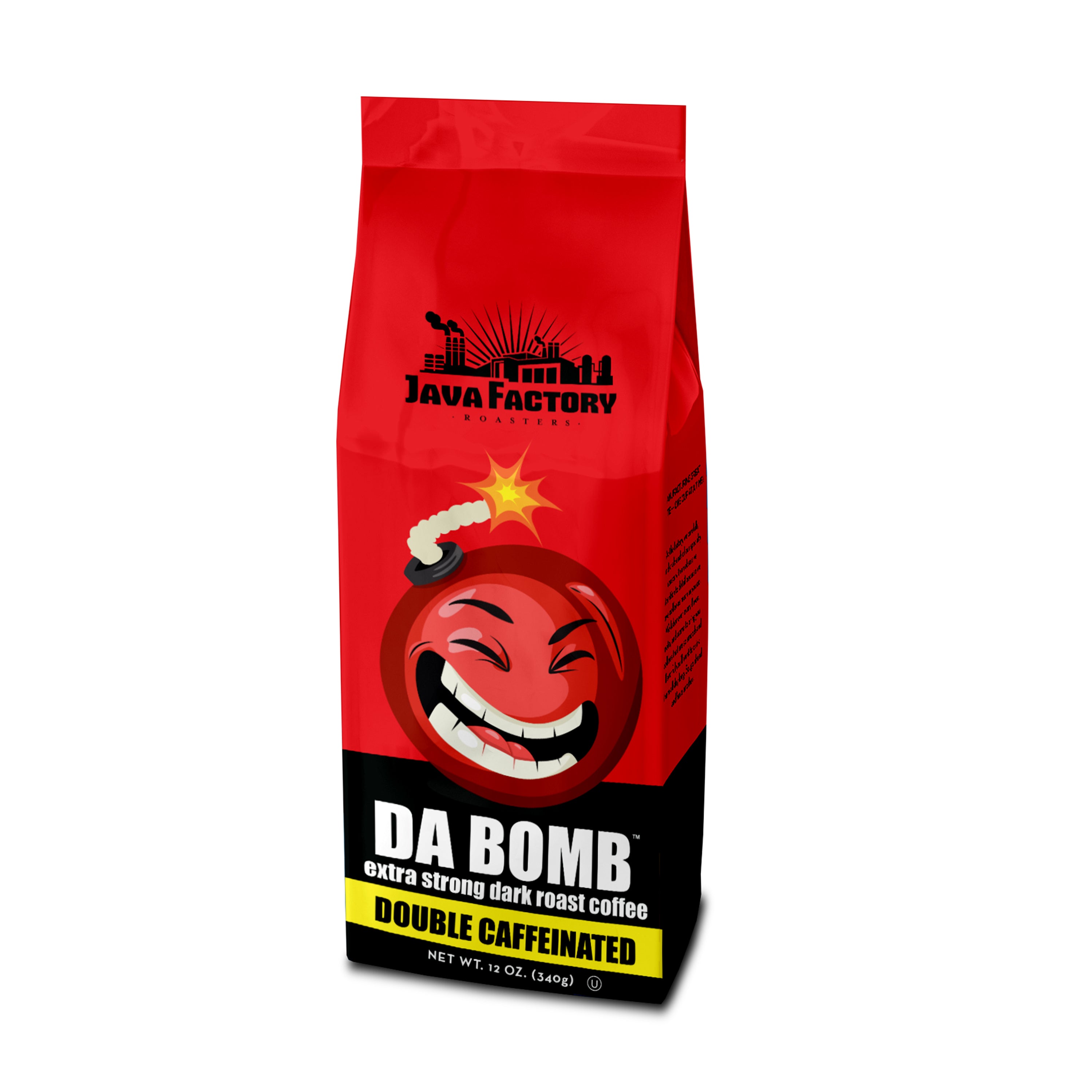 Java Factory Da Bomb Ground Coffee Double Caffeinated - 12oz - Two ...